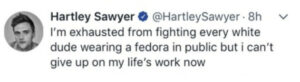 Hartley Sawyer Tweets That Sparked a Major Reaction