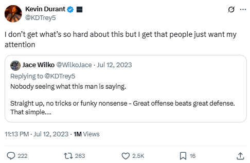 Kevin Durant Tweets That Sparked Reactions